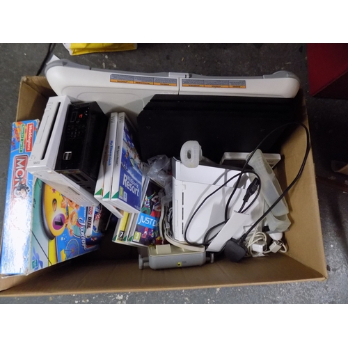 Box of Gaming Consoles etc
