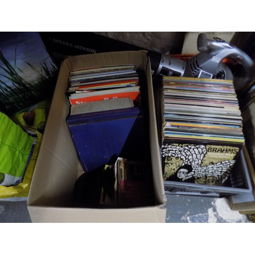2 Boxes of Vinyl's LP's and 45's