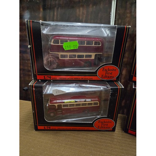 A selection of 4 Exclusive First Editions model buses, 1:76 scale ...