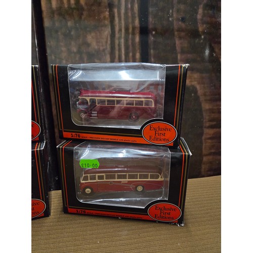 A selection of 4 Exclusive First Editions model buses, 1:76 scale ...