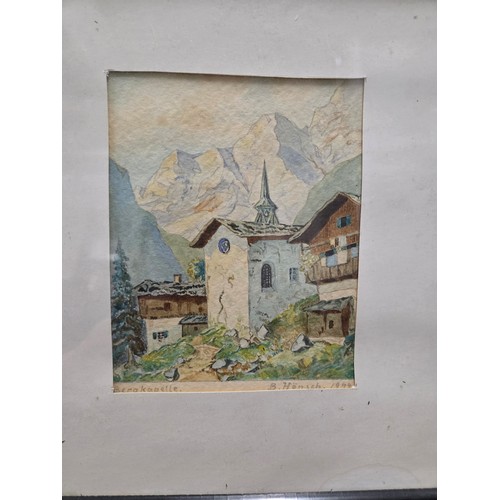 A selection of signed 1920's artwork