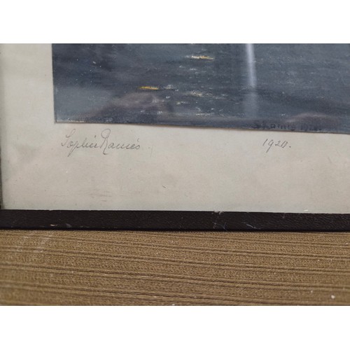 A selection of signed 1920's artwork