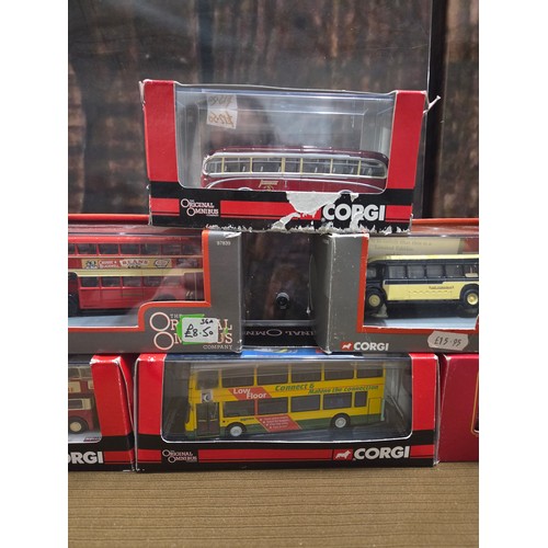A selection of Corgi Original Omnibus Company models, 1:76 scale RTW ...