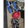 A Collection of Bauer and CCM Hockey Equipment