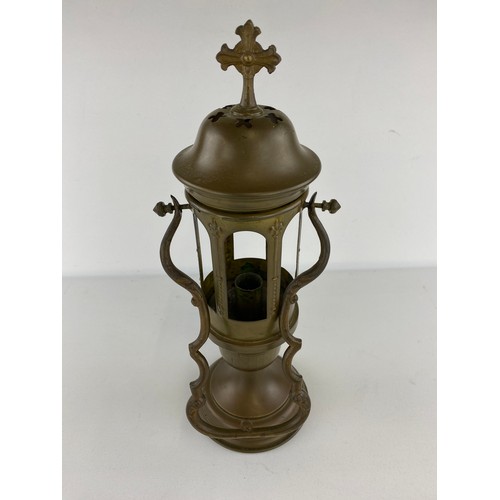Ecclesiastical brass candle lantern