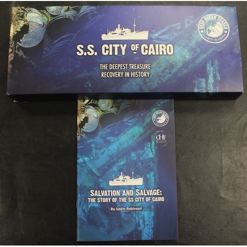 S.S. City of Cairo shipwreck 3-coin Indian rupee set featuring issues ...