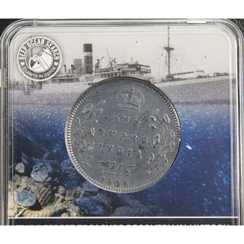 S.S. City of Cairo shipwreck 3-coin Indian rupee set featuring issues ...