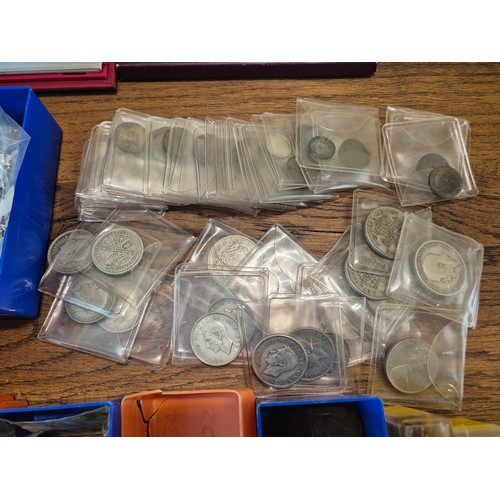 A large assortment of mixed decimal and pre-decimal coins to include ...