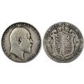 1905 Half Crown, Edward VII. O. bare head right, R. crowned shield in ...