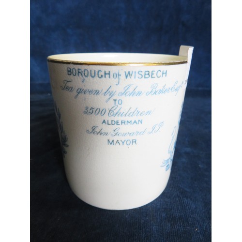 A Royal Doulton Wisbech Commemorative mug when 3,500 children were ...