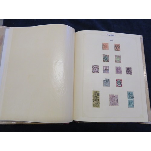 A vintage stamp album with a collection of mounted stamps 1880 - 1968 ...