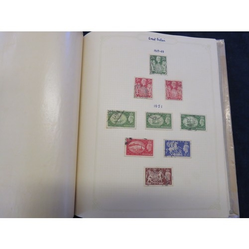 A vintage stamp album with a collection of mounted stamps 1880 - 1968 ...