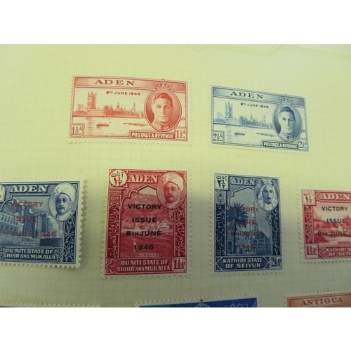 A vintage stamp album containing British Commonwealth Stamps