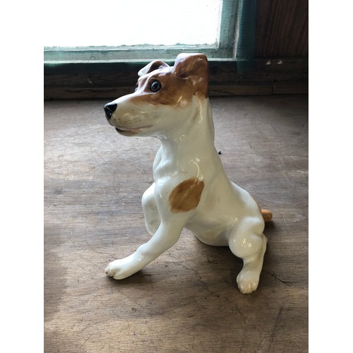 A pottery figure of a "Jack Russel"