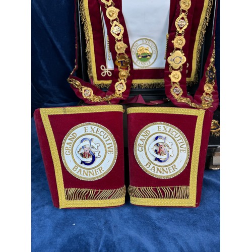 The Royal Antediluvian Order of Buffaloes regalia including an apron ...