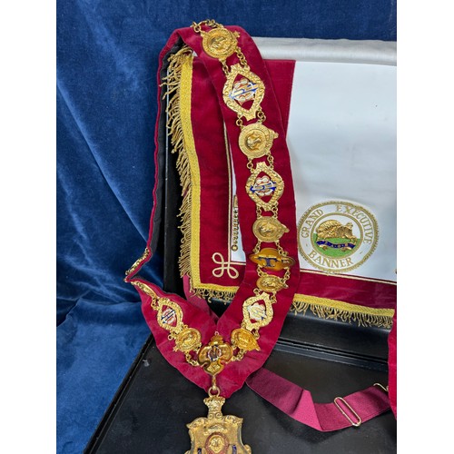 The Royal Antediluvian Order of Buffaloes regalia including an apron ...