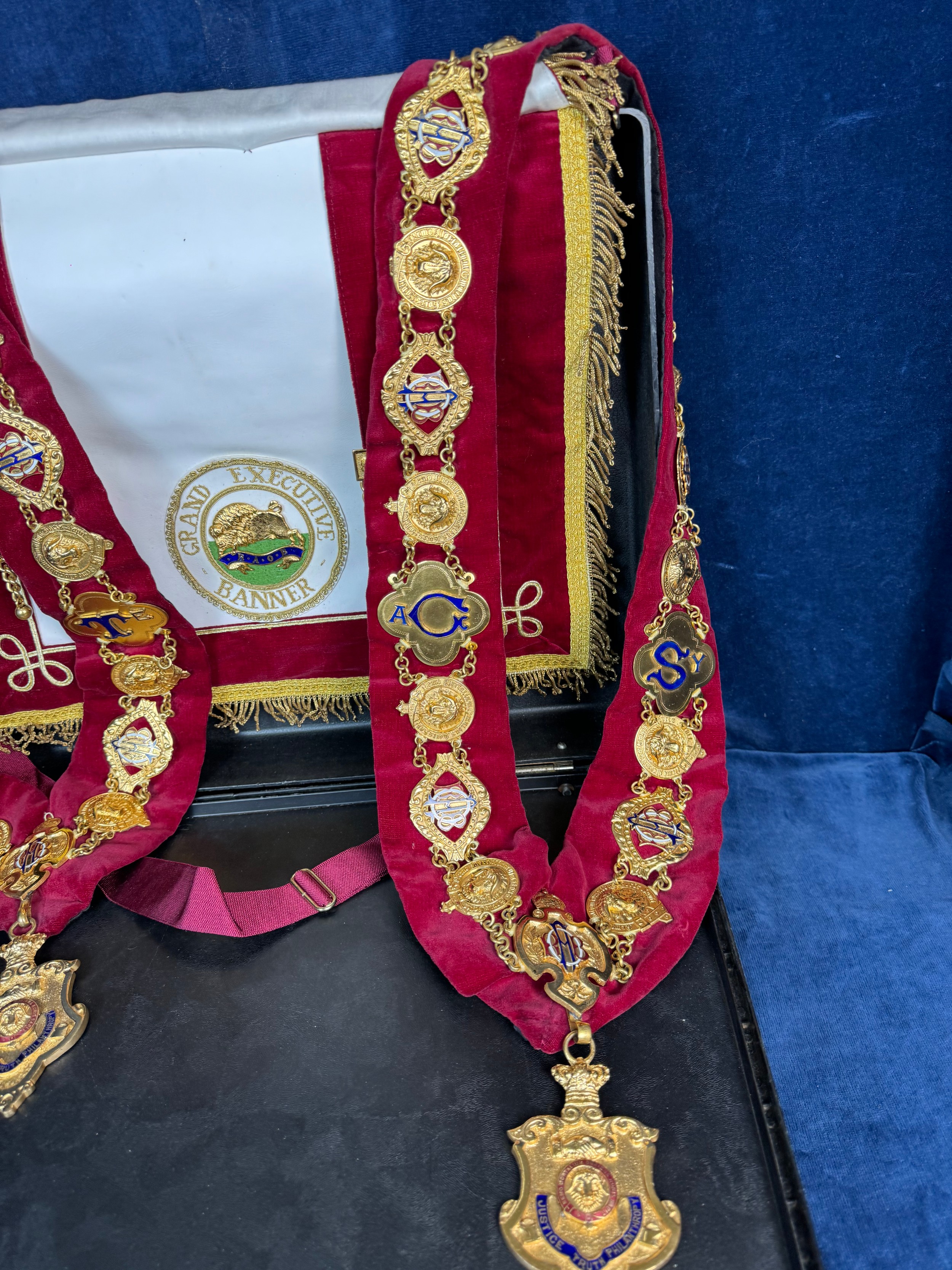 The Royal Antediluvian Order of Buffaloes regalia including an apron ...