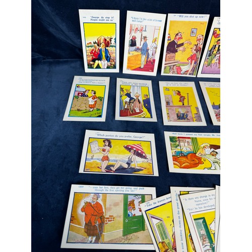 A bundle of 27 unused coloured postcards depicting comical seaside ...
