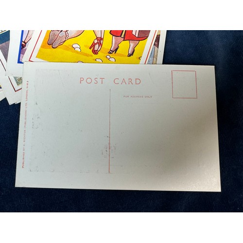 A bundle of 27 unused coloured postcards depicting comical seaside ...