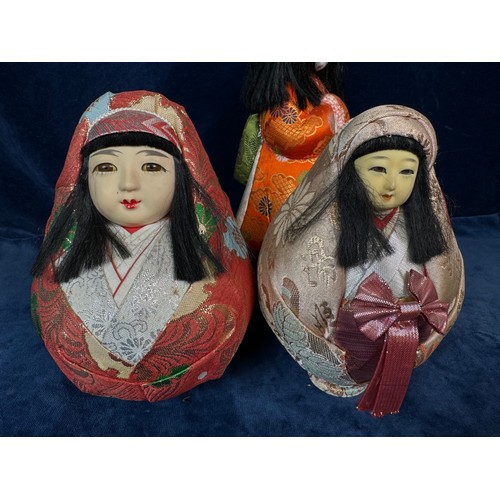 Two vintage Japanese Hurrie Haruma doll figures in Kimono style dress ...