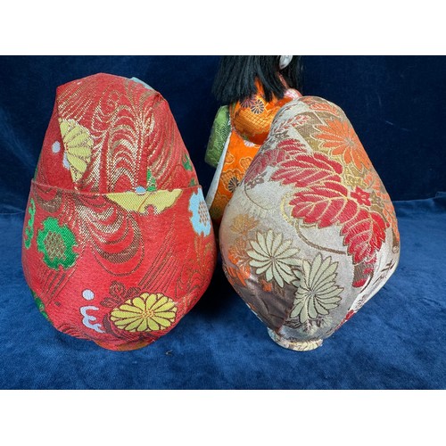 Two vintage Japanese Hurrie Haruma doll figures in Kimono style dress ...