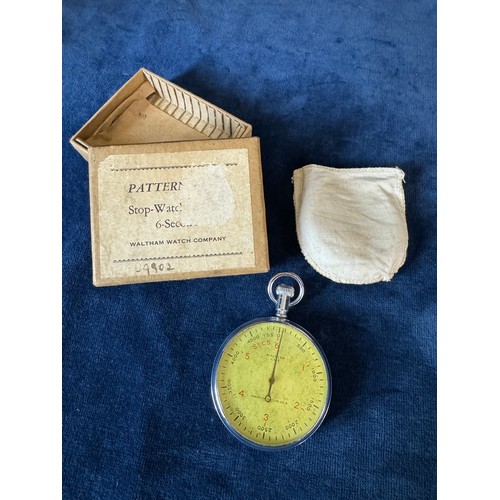 A World War Waltham Watch Company, pattern No. 6 Stop Watch, marked on ...