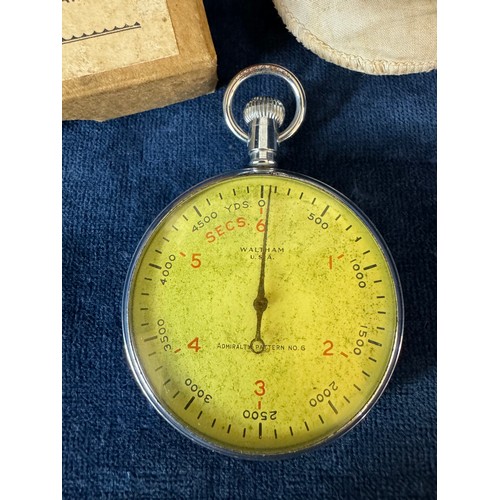 A World War Waltham Watch Company, pattern No. 6 Stop Watch, marked on ...