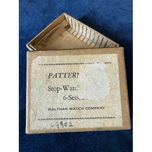 A World War Waltham Watch Company, pattern No. 6 Stop Watch, marked on ...