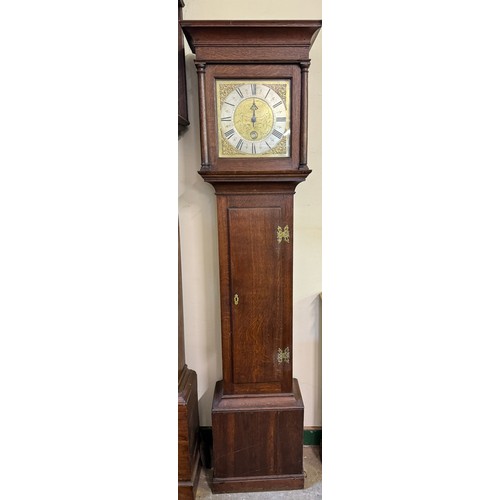 An antique rope wind single hand clock by Phil P. Avenell, Farnham, in ...