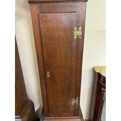 An antique rope wind single hand clock by Phil P. Avenell, Farnham, in ...