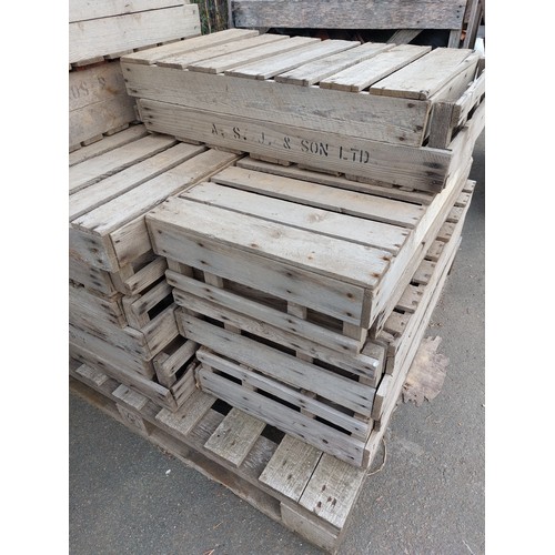 12 VINTAGE WOODEN CHITTING TRAYS, 76CM X 48CM.