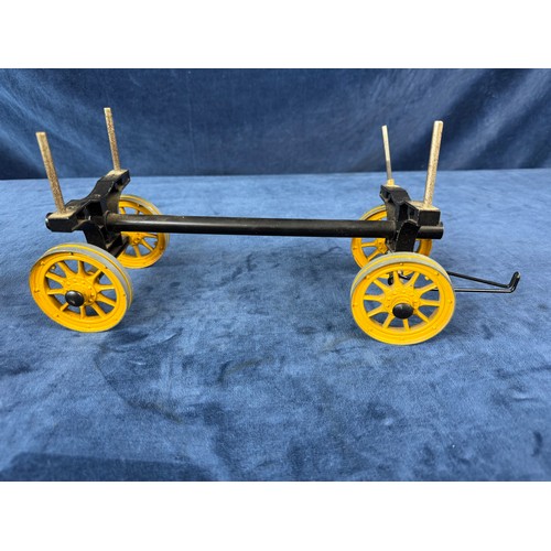 A Mamod steam traction engine and a Mamod log trailer wagon.