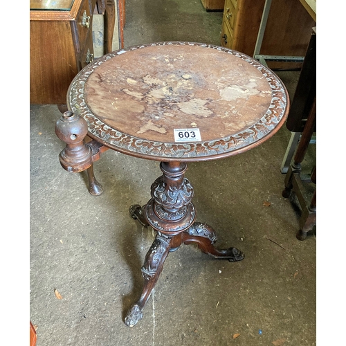 Beautifully carved circular reading table with rotating wooden candle ...