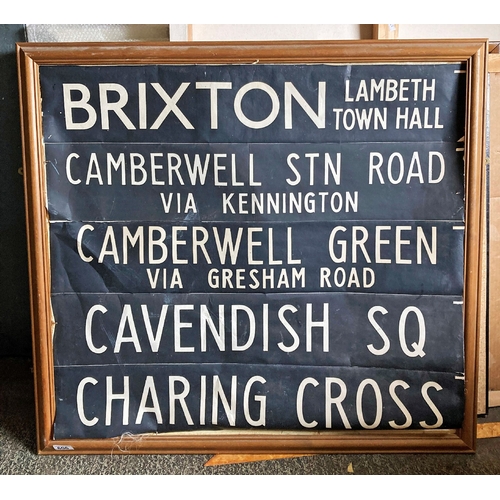 London bus destination sign sheet with frame (needs re-fixing ...