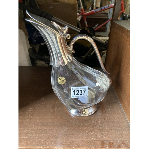 Royal Crystal rock duck shaped Claret Jug