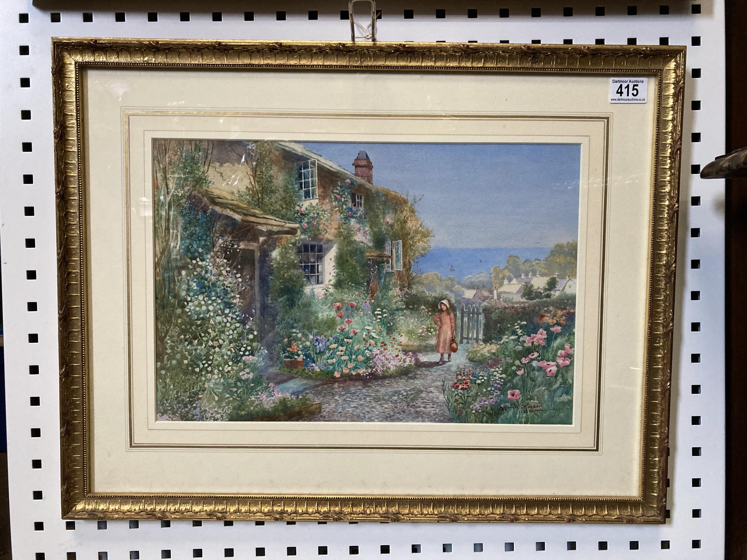 Arthur Wilkinson 1898, fine Victorian watercolour inscribed A Clovelly ...
