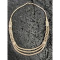 Nepali/Kathmandu braided silver metal woven necklace. 53 cm length