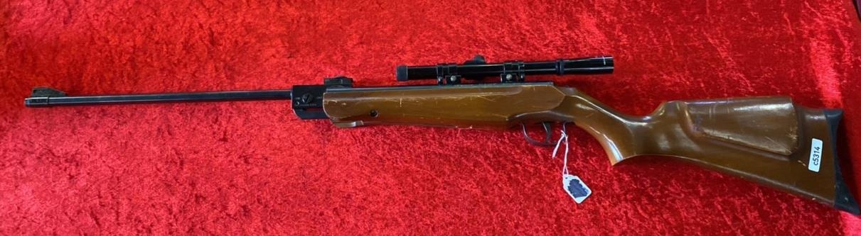 Webley Hawk Mk 1 vintage .22 air rifle with Webley 4 x 15 telescopic ...