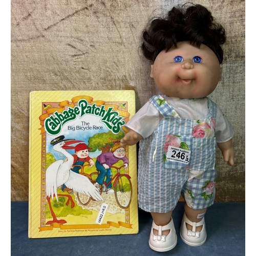 Vintage 1988 Cabbage Patch Kids doll with bright blue eyes along with a ...