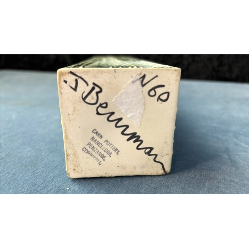 Carn Pottery Nancledra Penzance signed studio pottery vase decorated ...