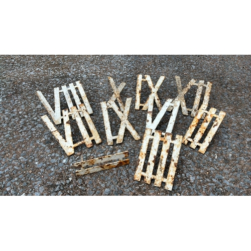 Collection of 17.5cm L, metal Roman Numerals, suitable for a sundial