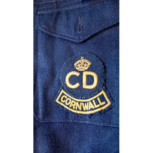 WW2, 1942 O code stamped, ARP Wardens Battle dress blouse. Cornwall ...