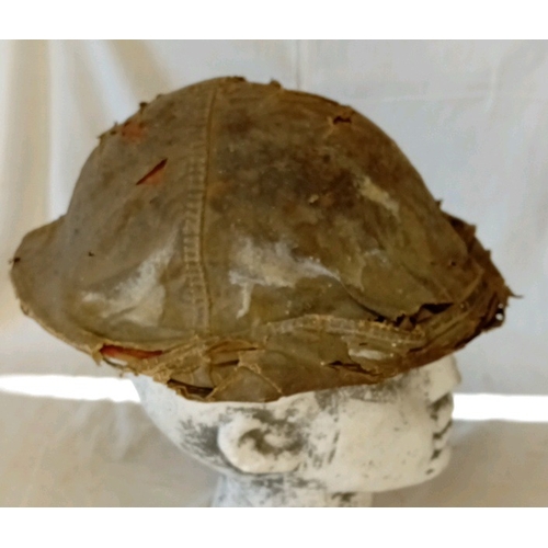 Red ww2 steel helmet with remains of blitz period vesticant gas ...