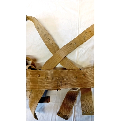 WW1, 1915 dated, original and matching set of 1908 08 pattern webbing ...