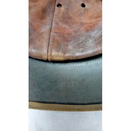 WW2 German helmet, late war bare metal interior, exterior in sand ...