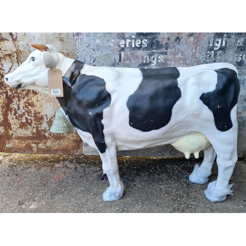 Handsome fibreglass garden cow, Daisy, standing at approx H67cm (floor ...