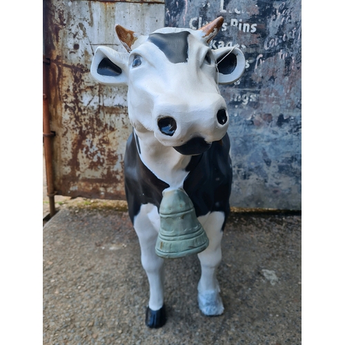 Handsome fibreglass garden cow, Daisy, standing at approx H67cm (floor ...