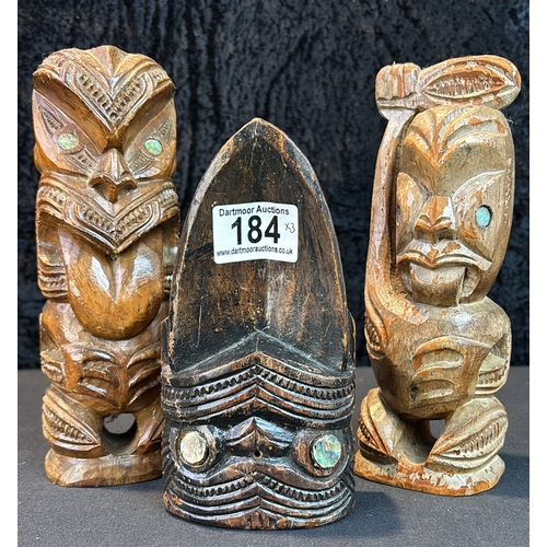 A trio of most likely Tiki items, from Polynesian/Maori cultures, of ...