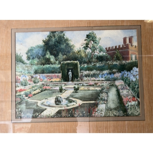Pair of lovely well executed watercolour paintings of Hampton Court ...