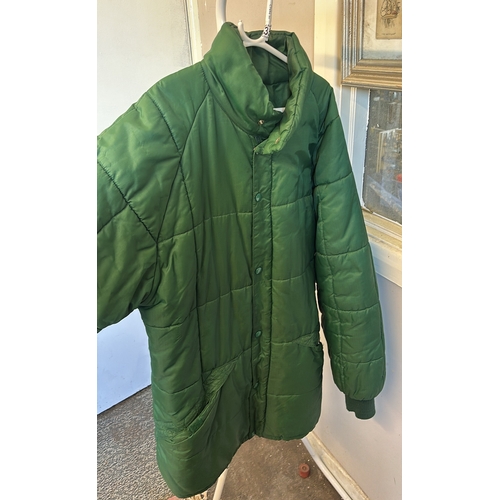Vintage original Puffa classic padded jacket in green, size M